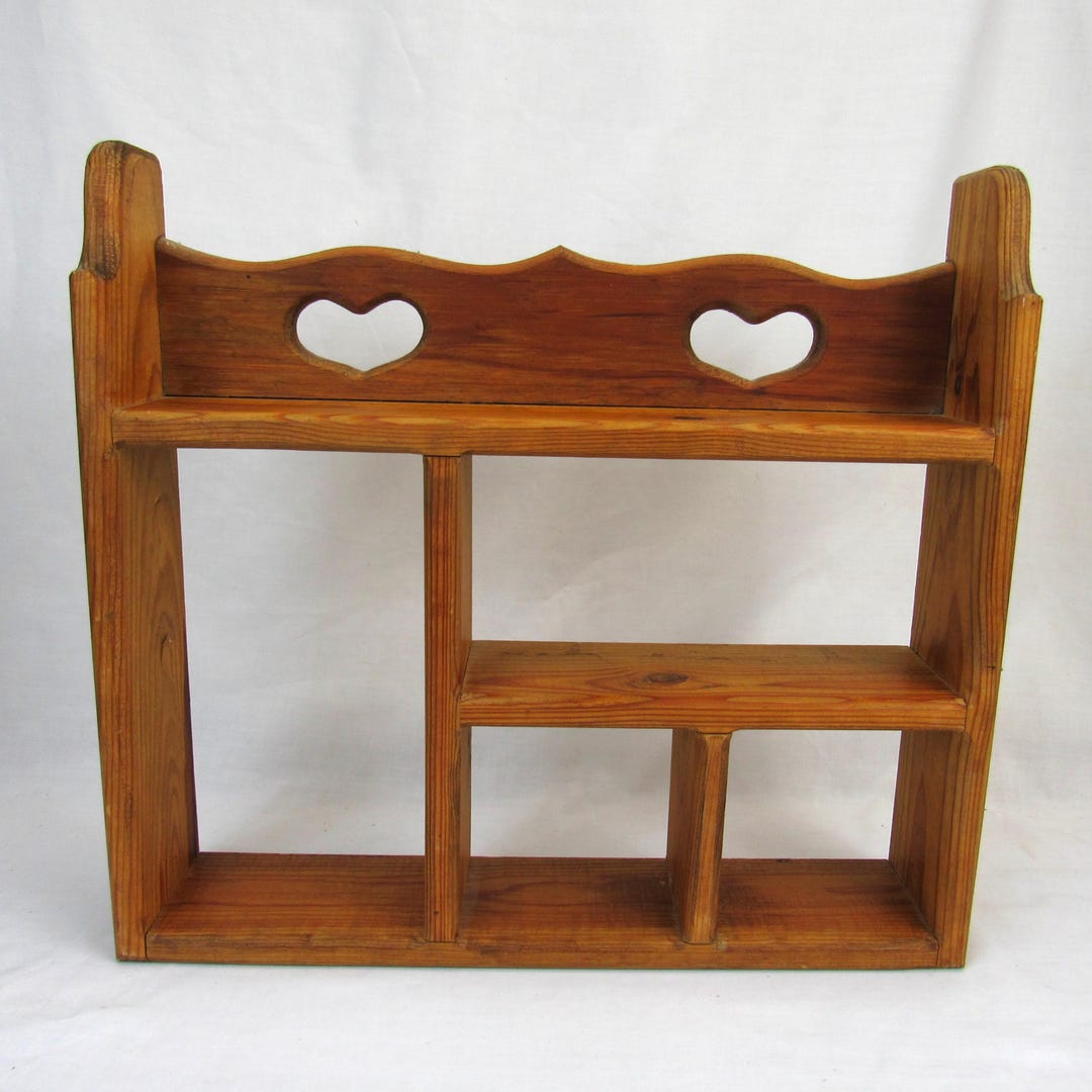 Handmade Wooden Shadow Box Shelf Country Heart 17" - Etsy
