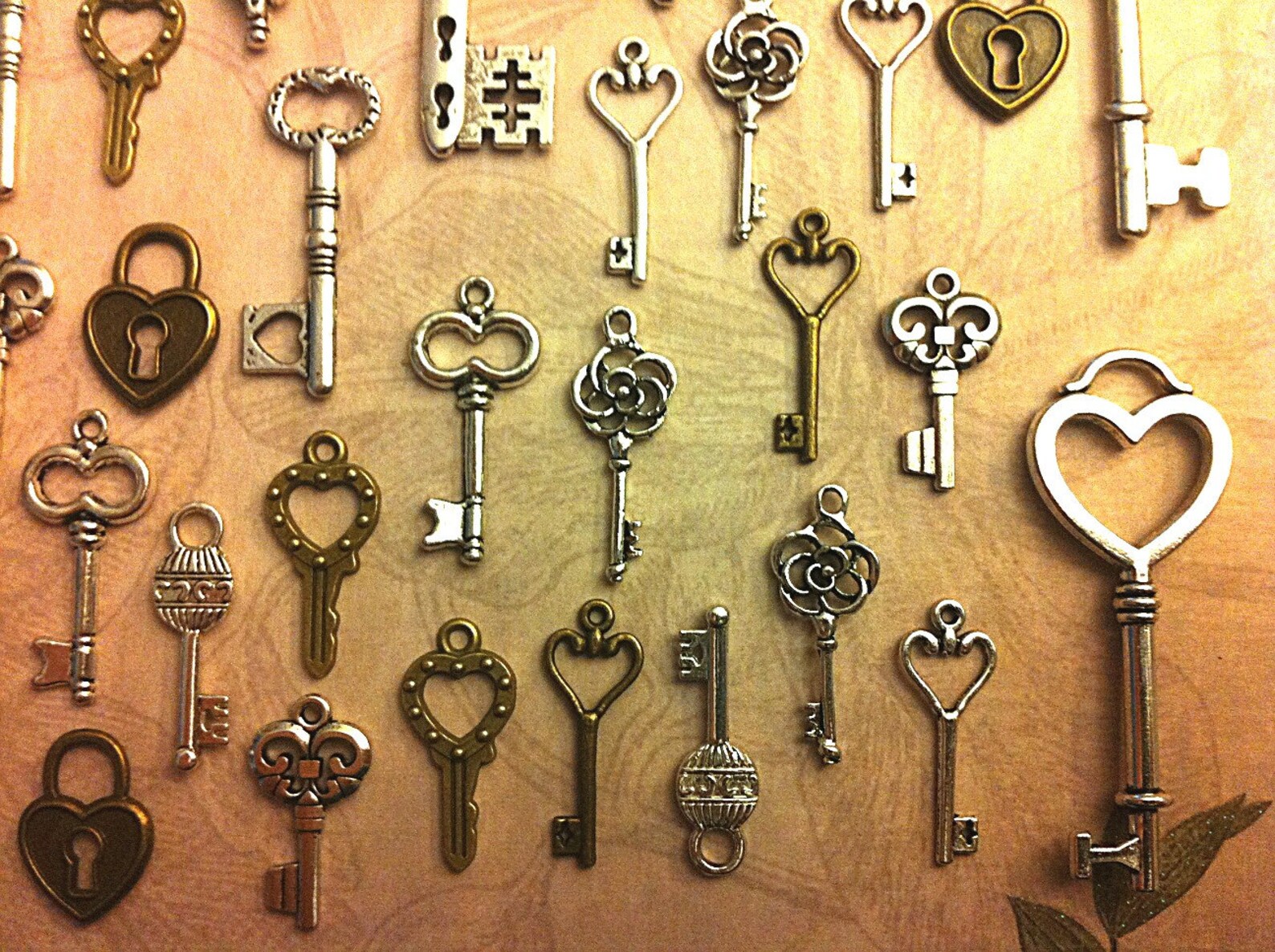 124 New Skeleton Keys Bulk Beads Necklace Charms Wedding - Etsy