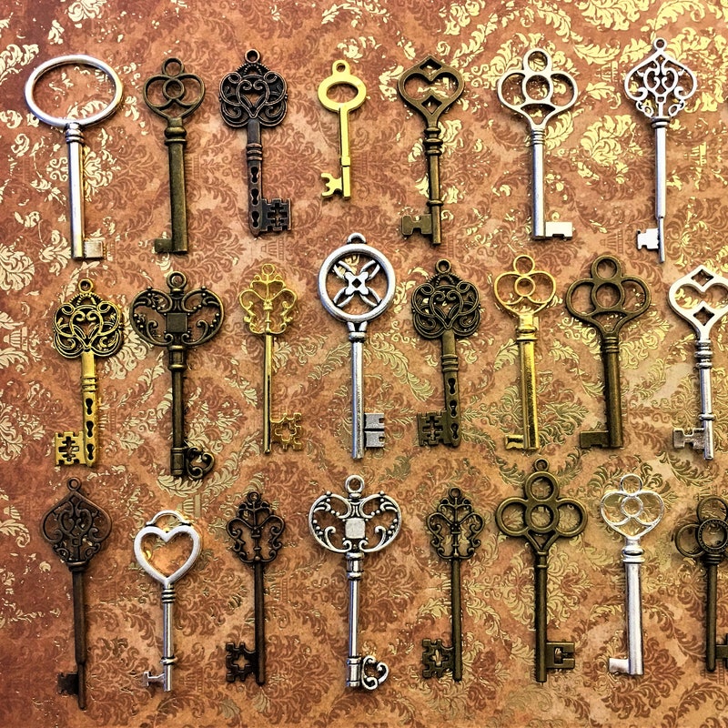 Antique Key Charm - Etsy