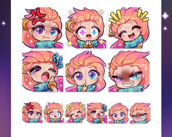 Zoe Emotes Pack League of Legends Animated Emote Twitch Discord - Etsy