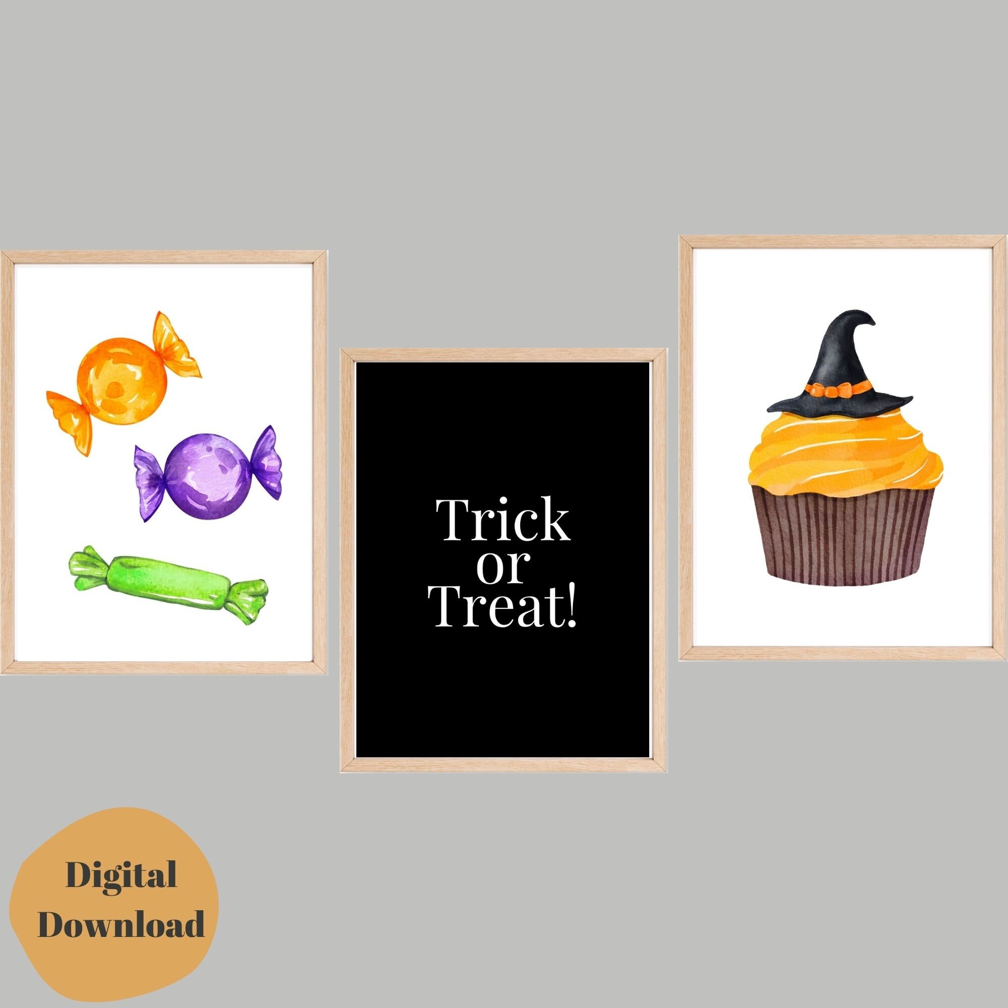 Hey Boo Halloween Printable Wall Art, Set of Six. | Minimalistic ...