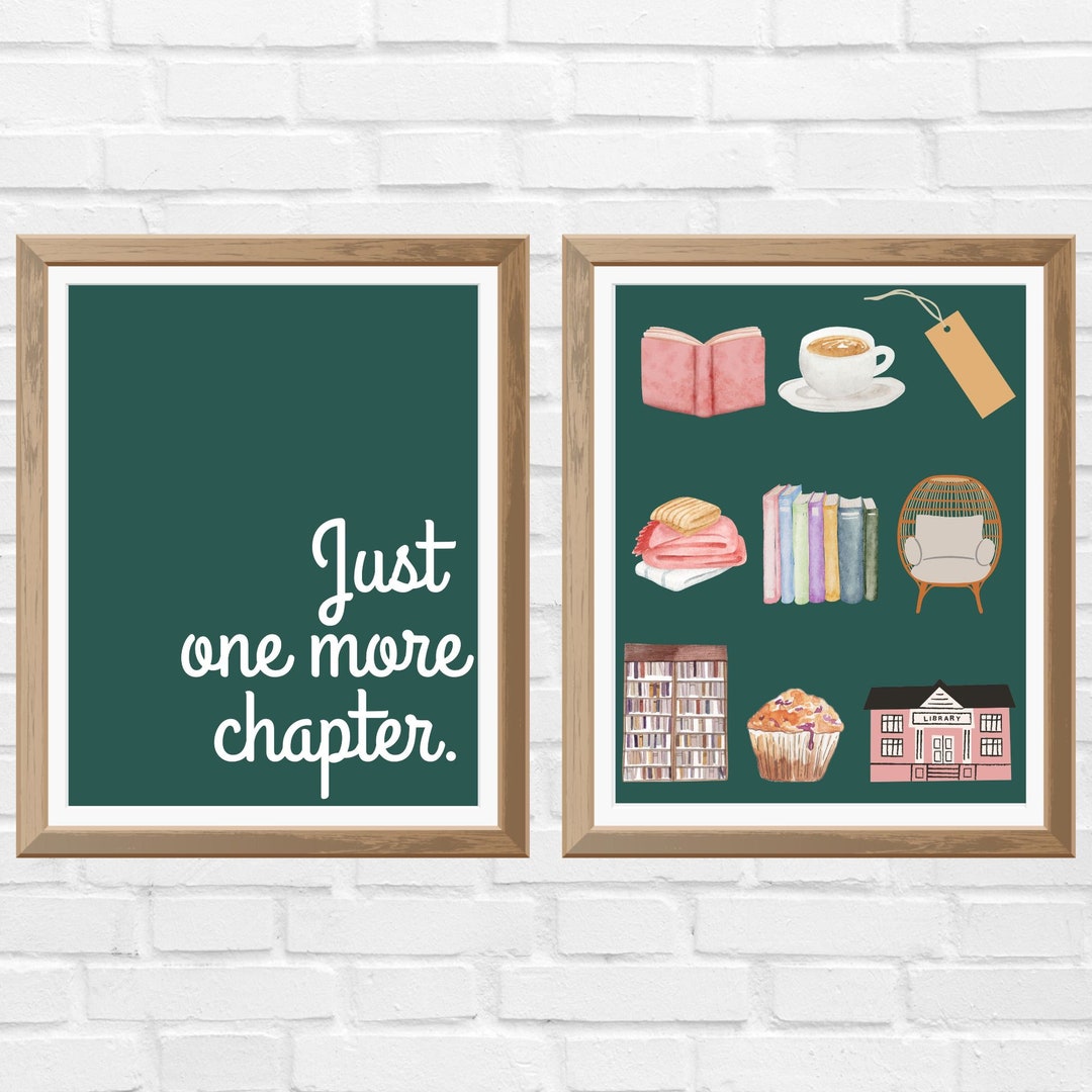 Book-lover Printable Wall Decor Digital Download | Just One More ...