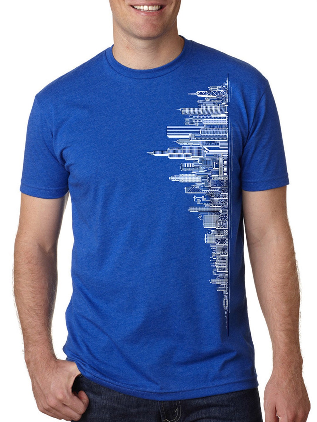 Chicago Skyline T-shirt - Etsy