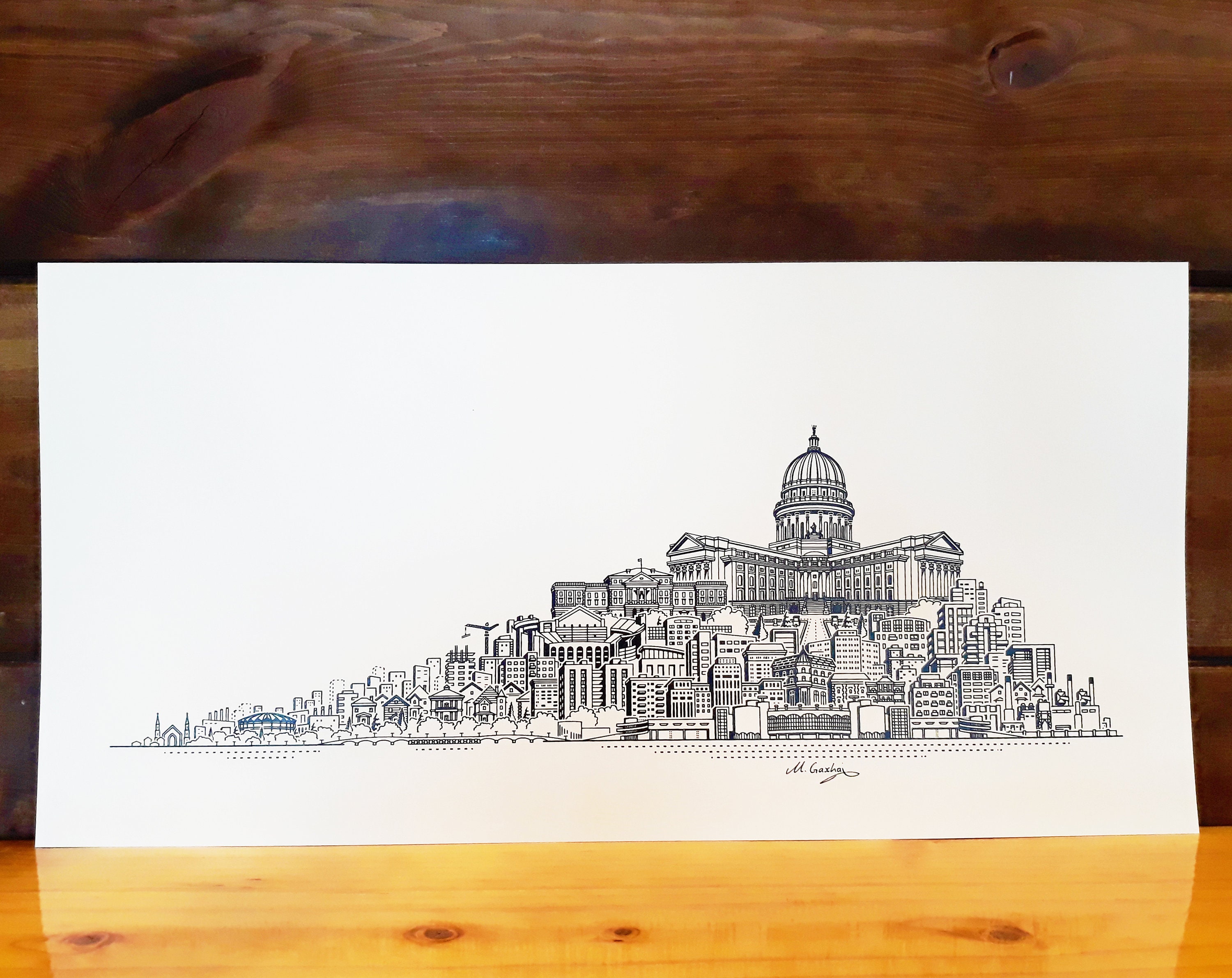 Madison WI Skyline Art - Etsy