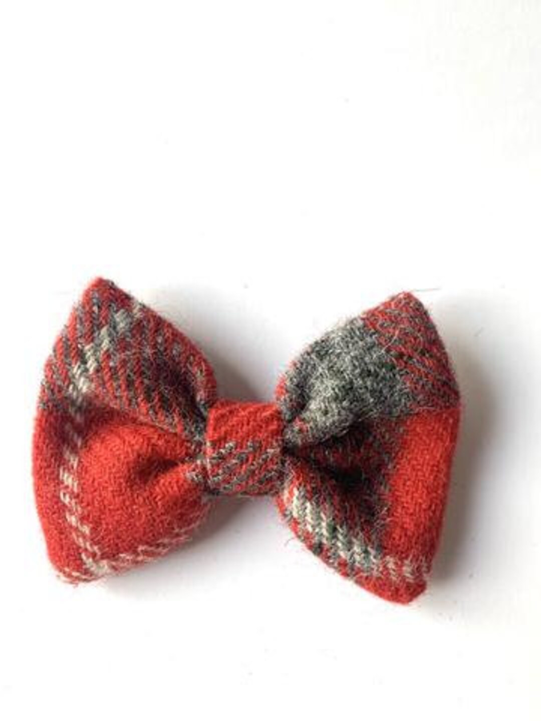 Harris Tweed Bow - Red/grey Check (brodie) - Etsy