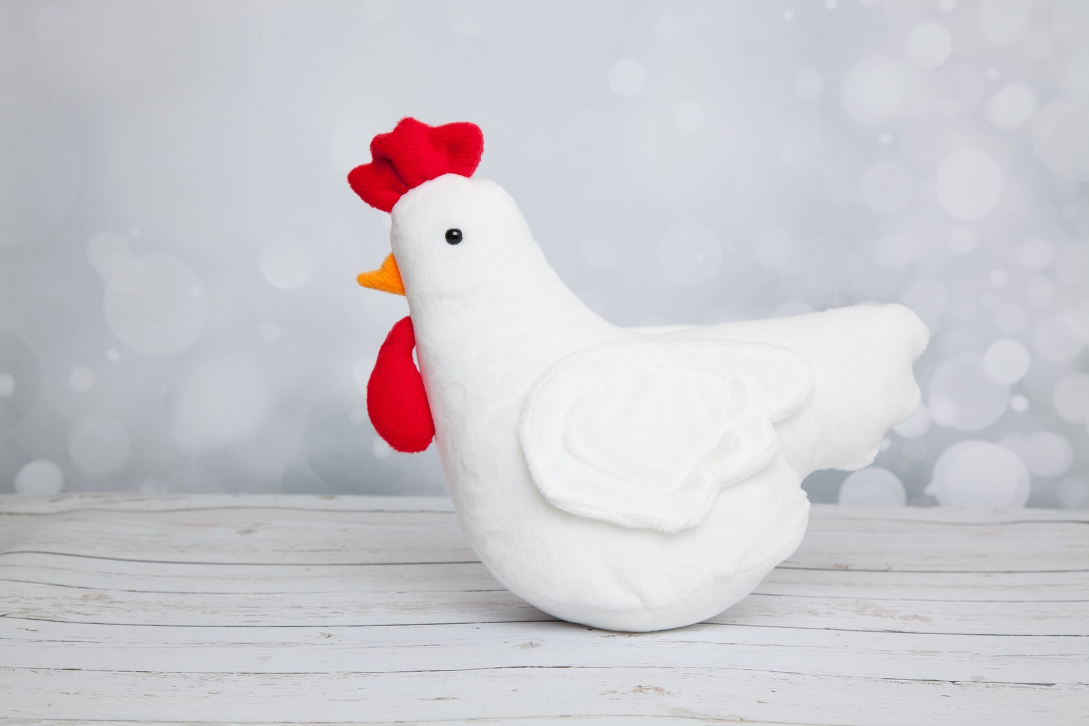 White Chicken Handmade Chicken Hen Stuffed Chicken Stuffed - Etsy Canada