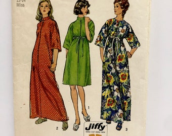 Uncut Vintage 1970's Simplicity 9414 Size 8 Jiffy Beach Dress Long or ...