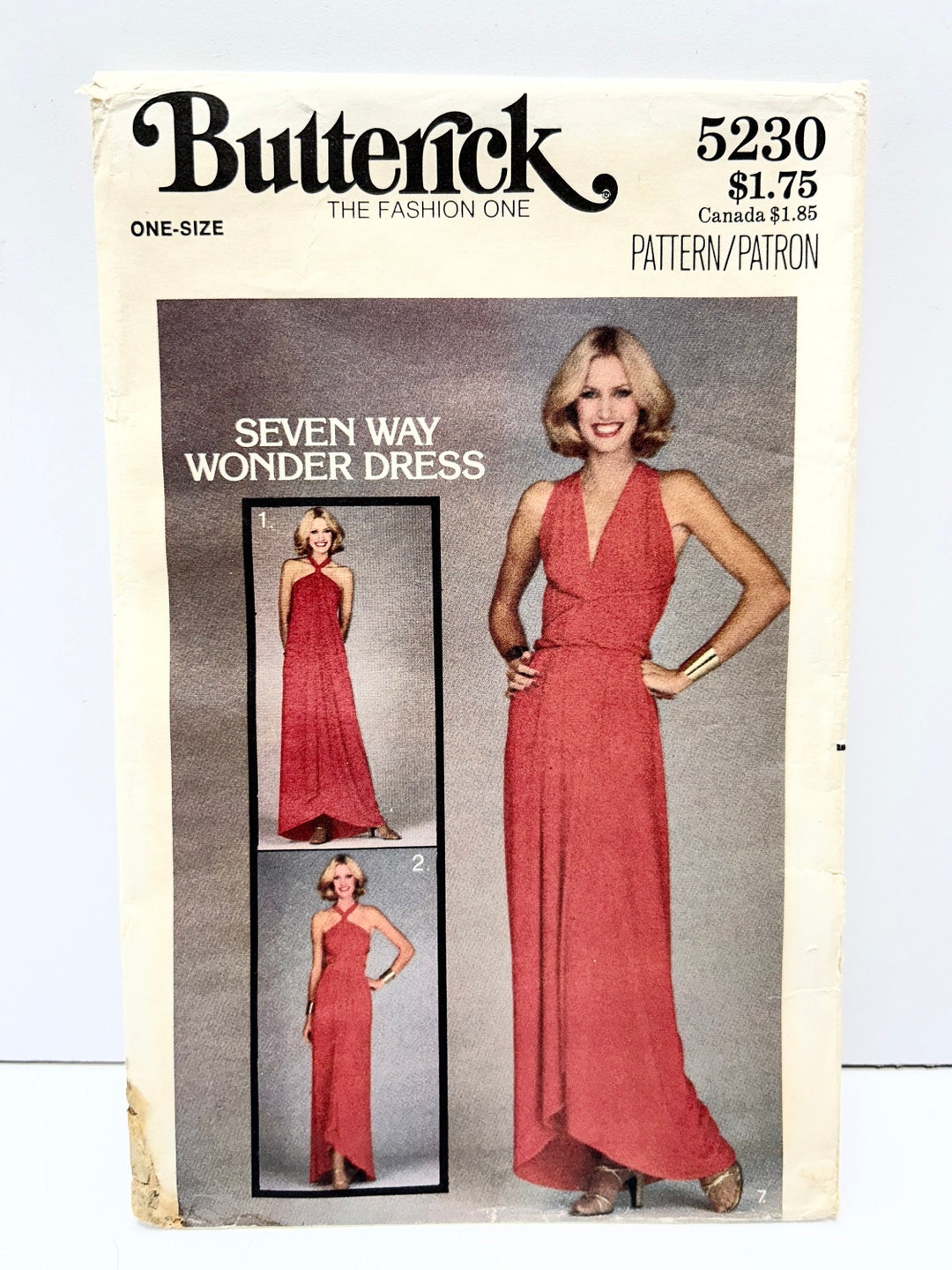 Uncut Vintage 1970's Butterick 5230 One-size Seven Way Wonder Dress ...