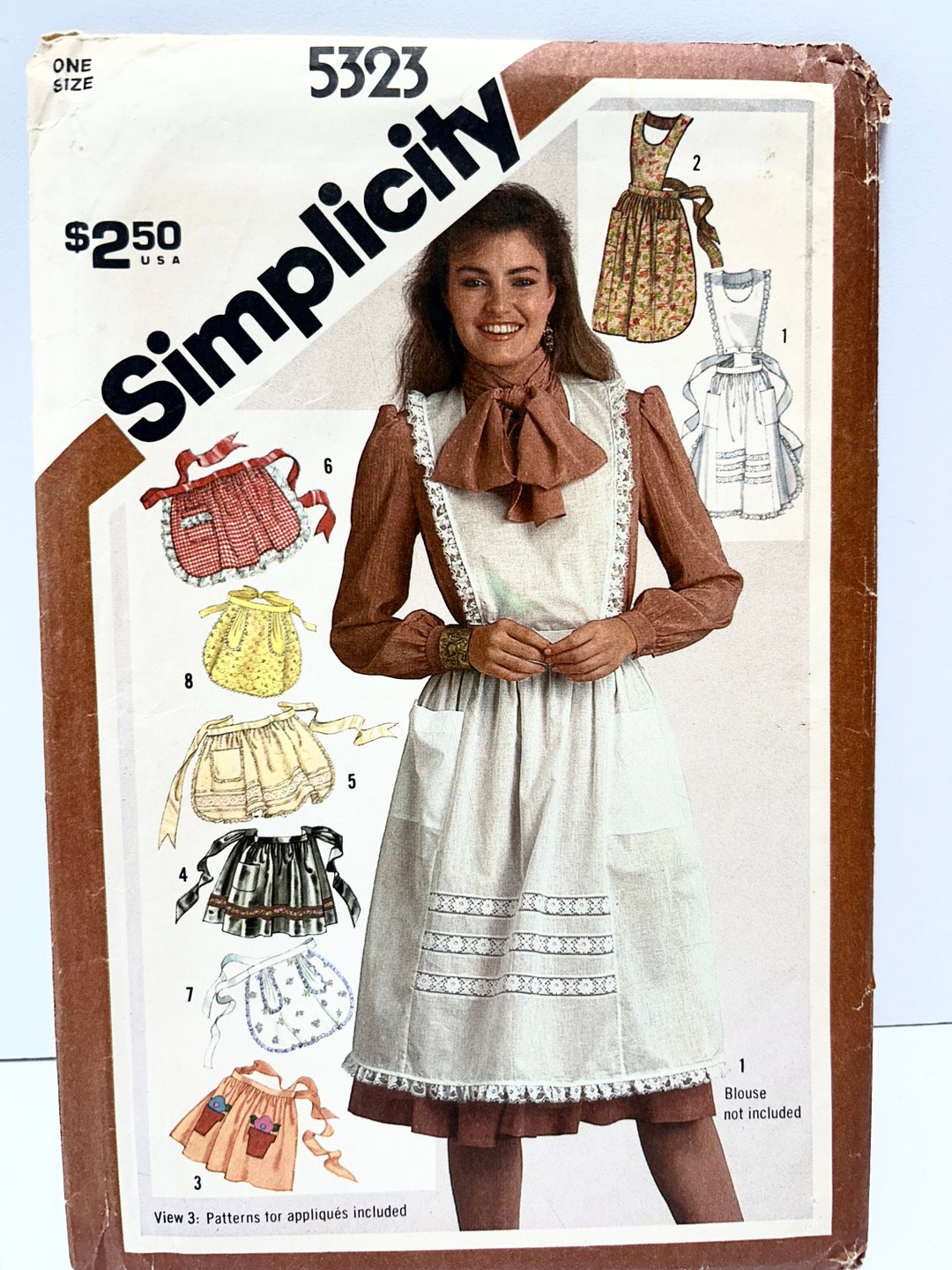 Uncut 1980's Simplicity 5323 Cottagecore Full and Half Apron Pattern - Etsy