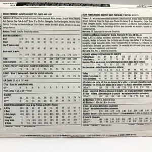 Uncut Simplicity 3894 Kahaliah Ali Collection Jacket Top Pants Skirt ...