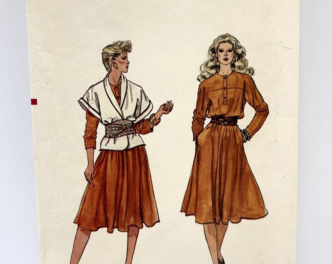 Vintage 1970's Vogue Paris Original 2339 Size 14 Molyneux A-line Dress ...