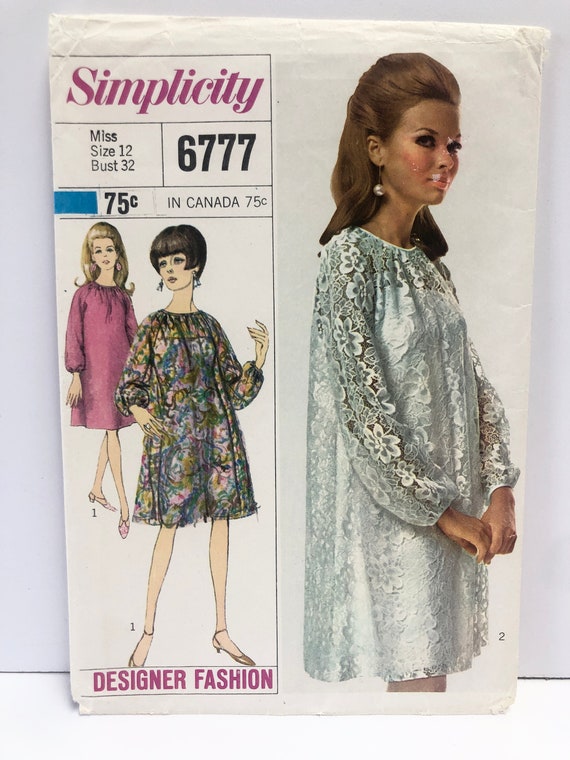 Uncut Vintage 1960's Simplicity 6777 Size 12 Designer | Etsy