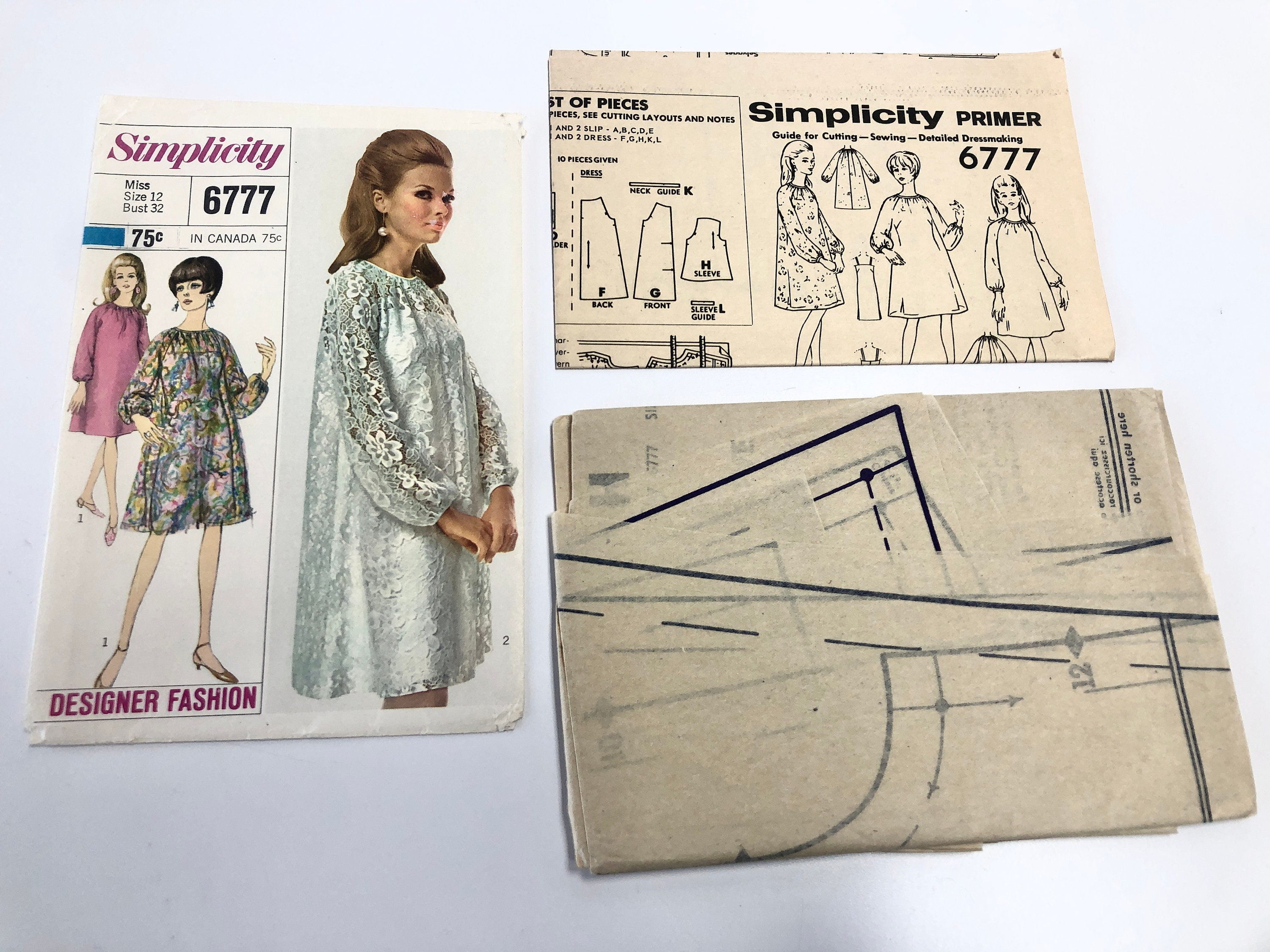 Uncut Vintage 1960's Simplicity 6777 Size 12 Designer - Etsy