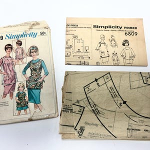 Uncut Vintae 1960's Simplicity 6809 Size Med 14-16 Misses Apron Pattern ...