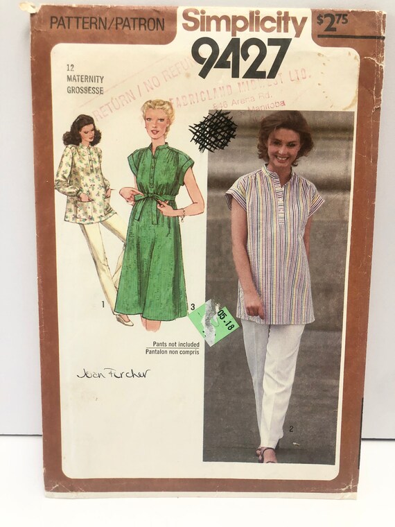 Uncut 1980's Cottagecore Simplicity 9427 Maternity | Etsy