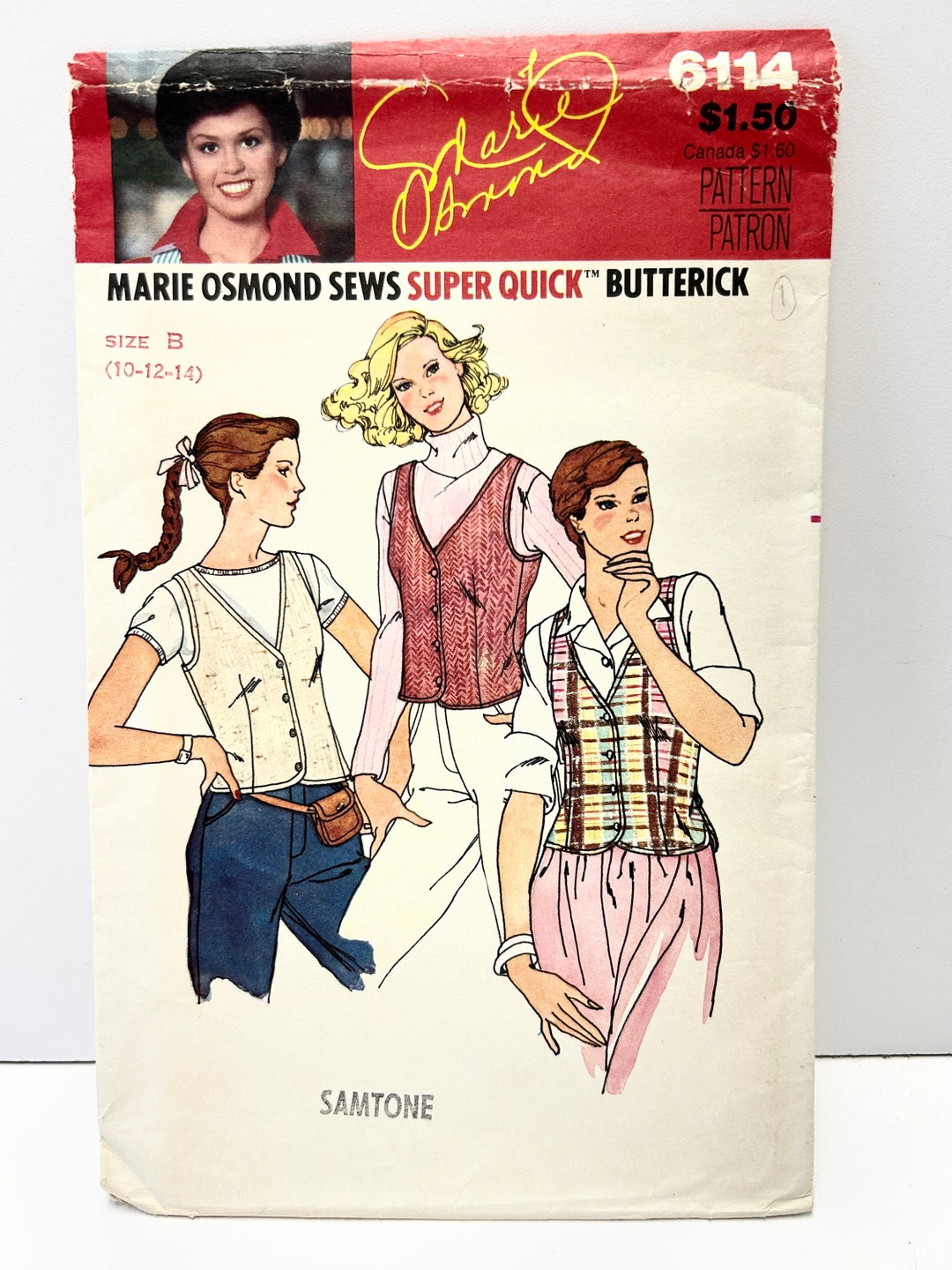 Vintage 1970's Butterick Marie Osmond Size B (10-12-14) Super Quick ...