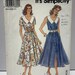 Uncut Vintage 1990's Very Easy Very Vogue 8564 Mock Wrap Dress Pattern ...
