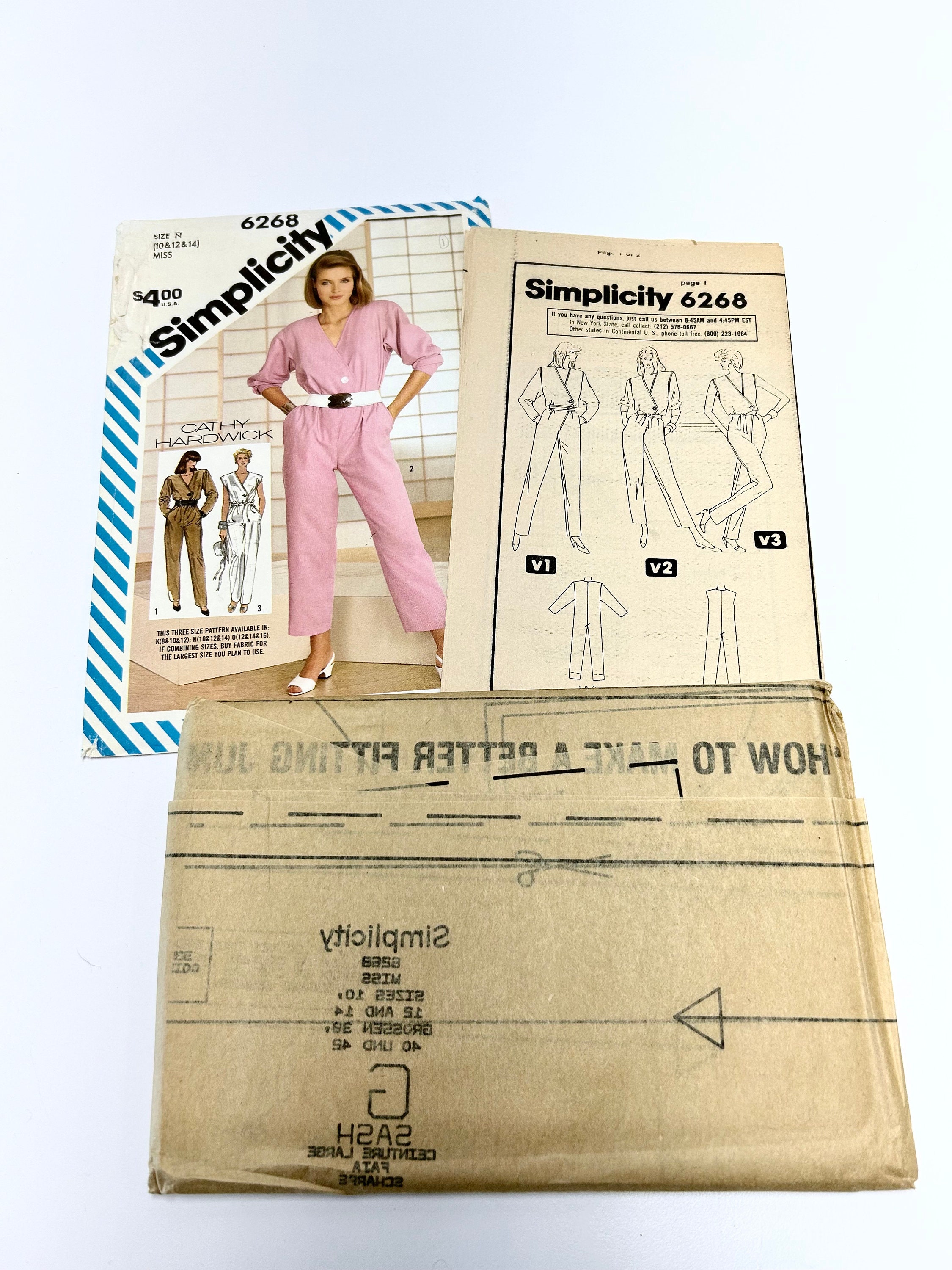 Uncut Vintage 1980's Simplicity 6268 Size 10-12-14 Cathy Hardwick ...