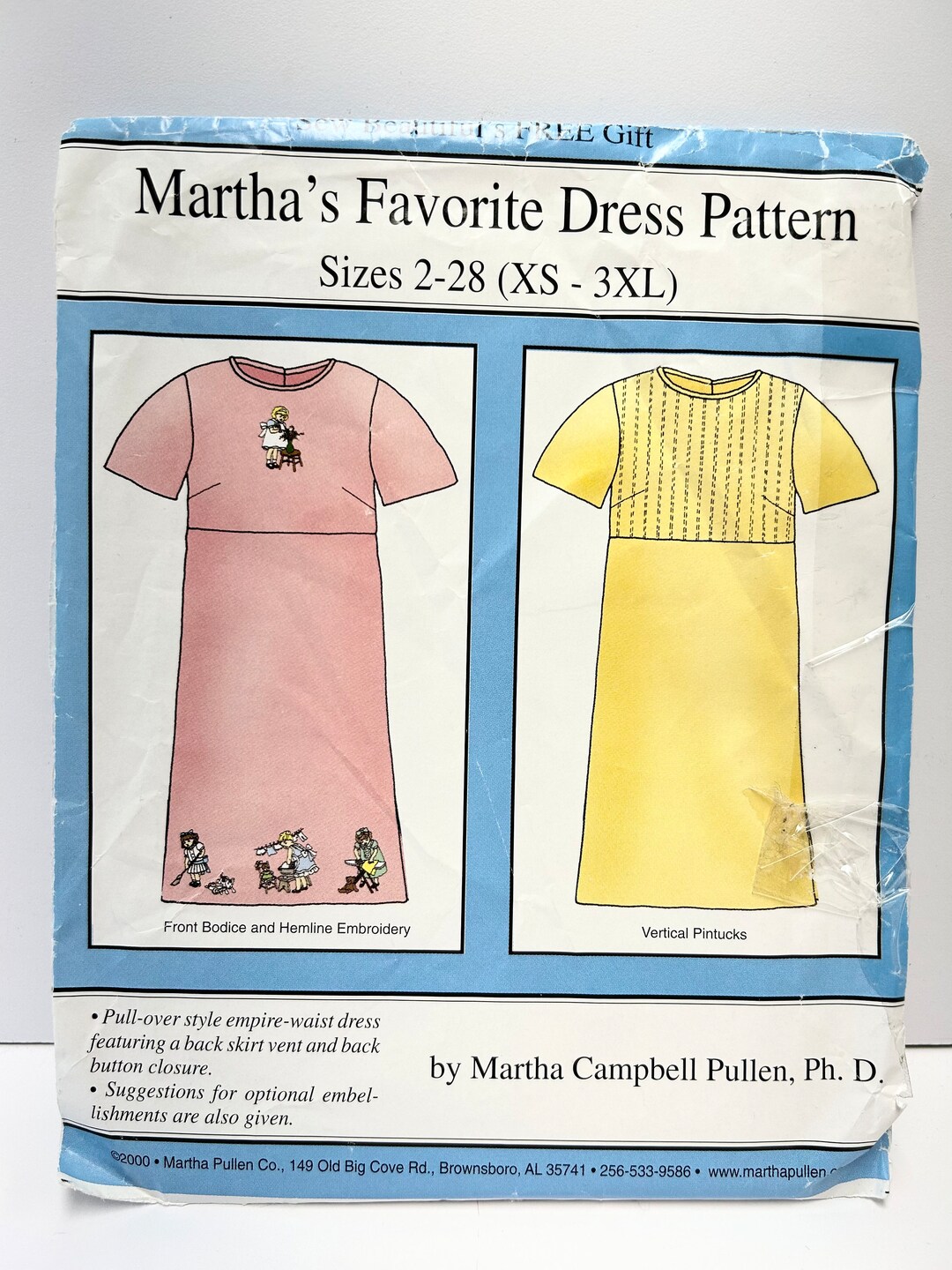 Uncut Martha Pullen Martha's Favorite Dress Pattern Sizes 2-28 (XS-3XL ...