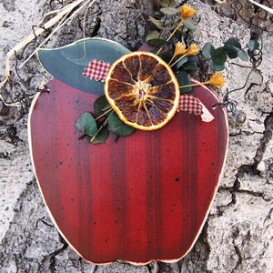 Apple Home Decoration- Fall Wood Decoration Sign - Wall or Door Hanging ...