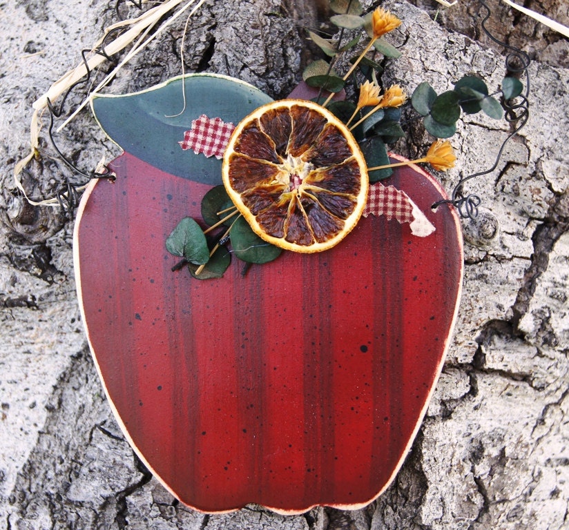 Apple Home Decoration Fall Wood Decoration Sign Wall or - Etsy