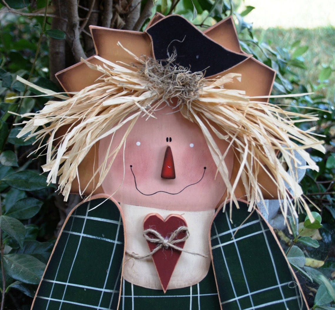 Happy Fall Y'all Scarecrow Wood Door or Wall Hanger - Etsy