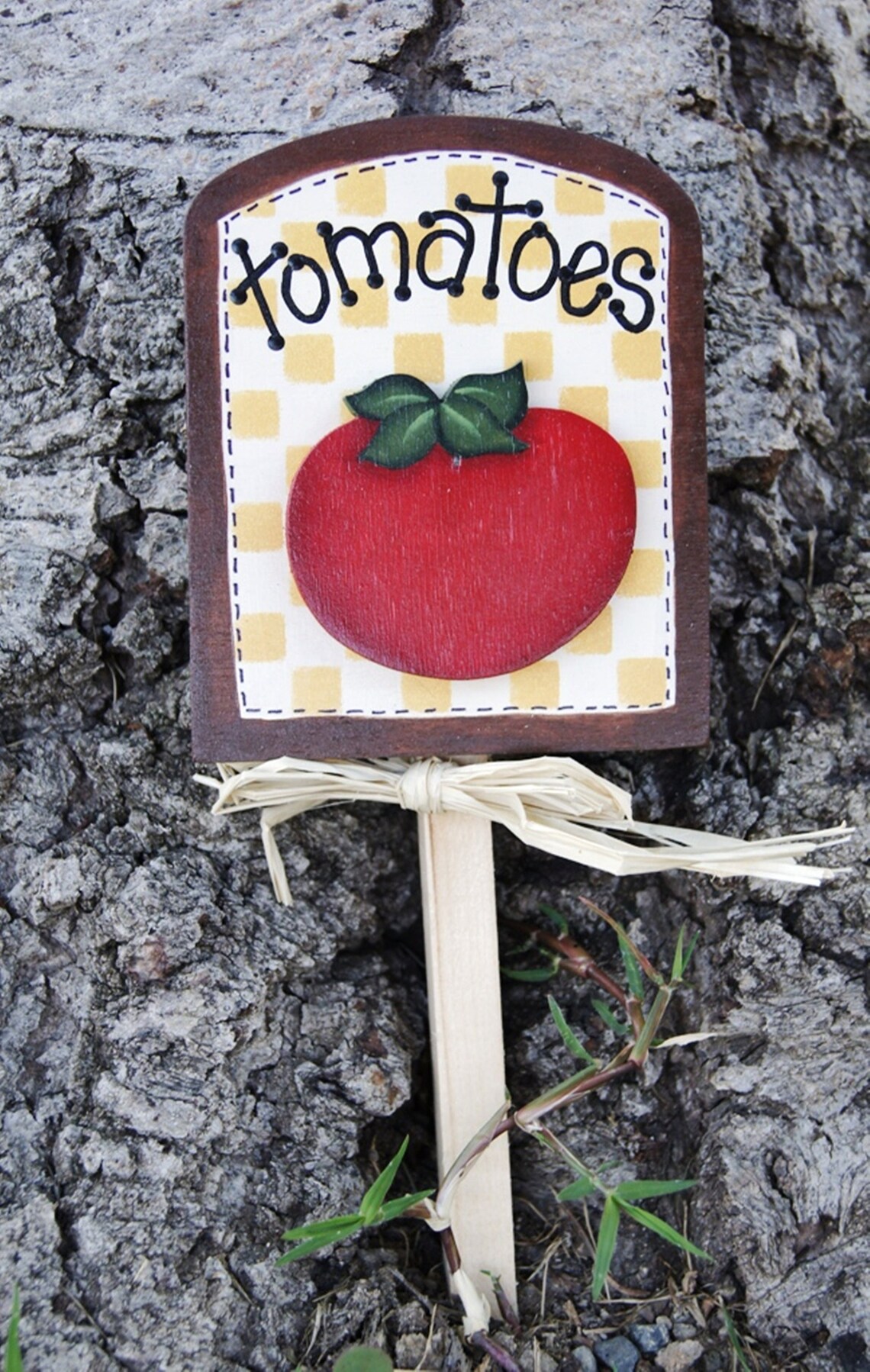 Garden Tomato Plant Sign Wood Garden Sign - Etsy