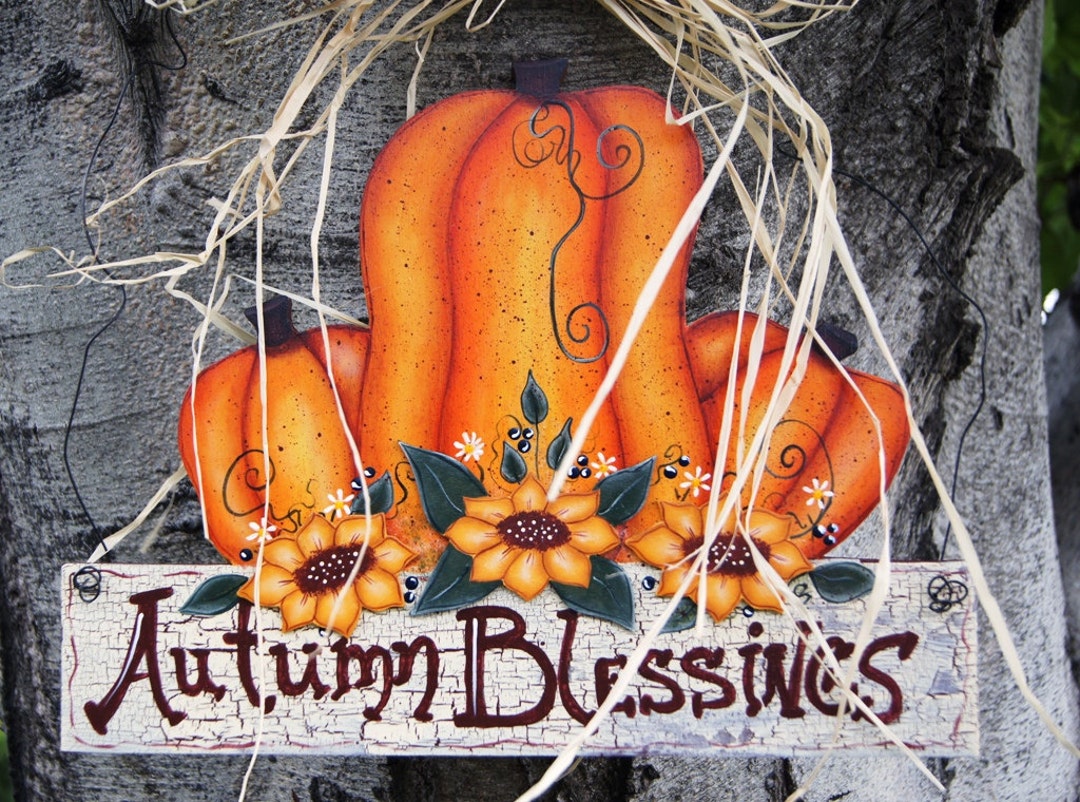 Fall or Thanksgiving Door or Wall Hanging - Fall Decoration Sign - Etsy