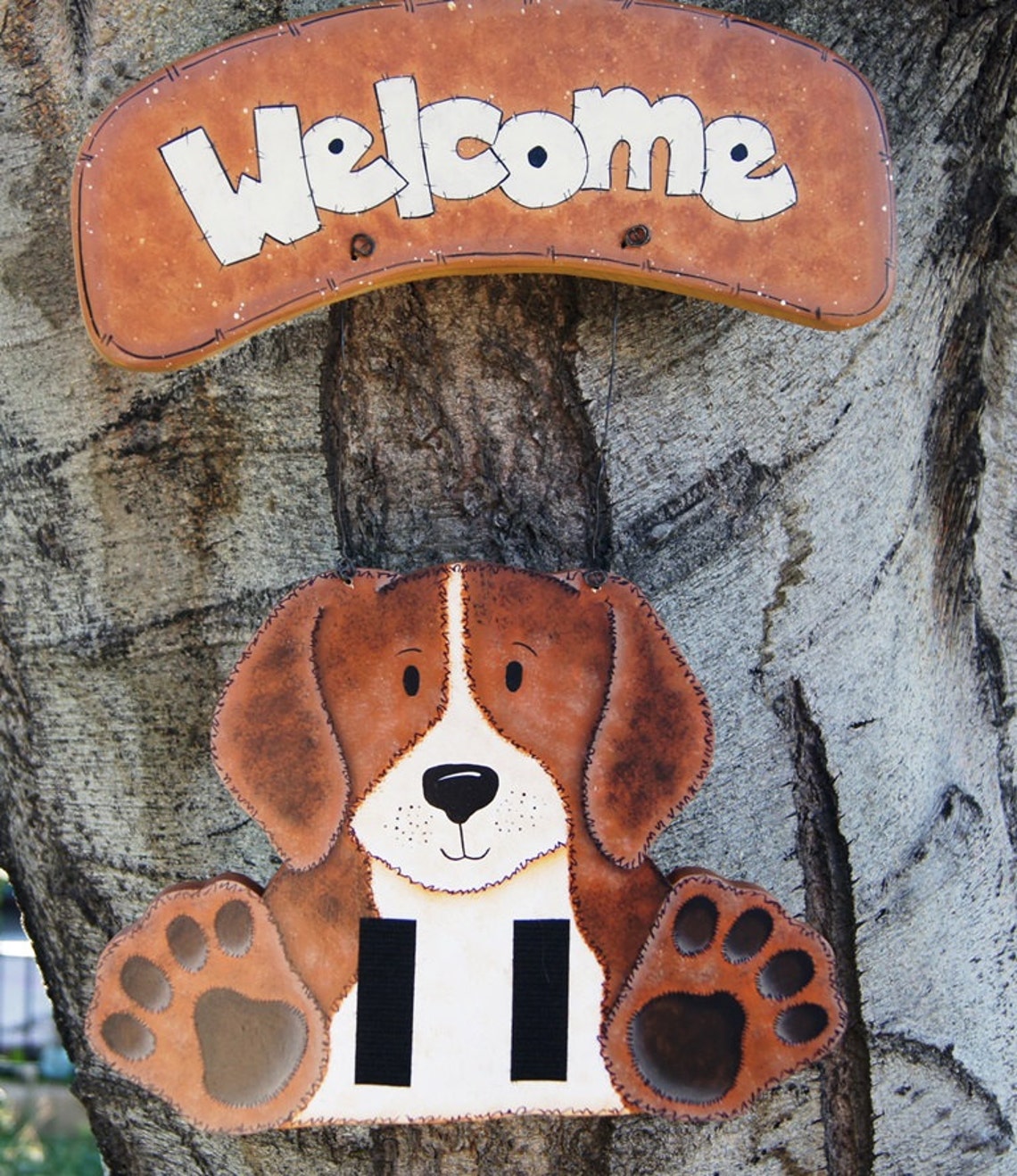 Hanging Beagle With Welcome Sign Interchangeable Wood - Etsy