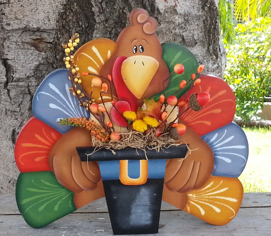 Fall Autumn Thanksgiving Turkey Table Topper Sitter - Etsy