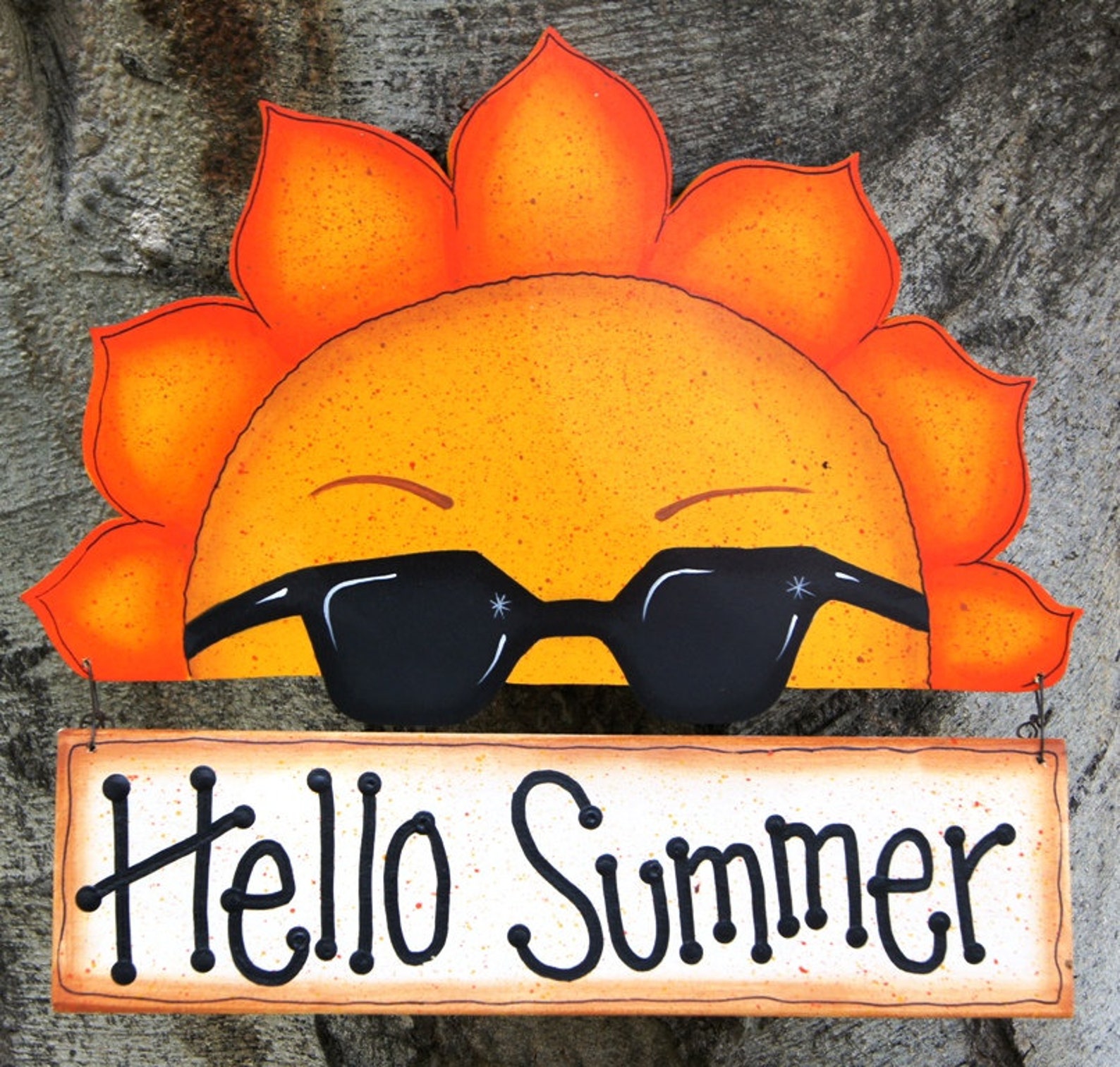 Summer Wood Welcome Sign - Door Wall Decoration - Etsy
