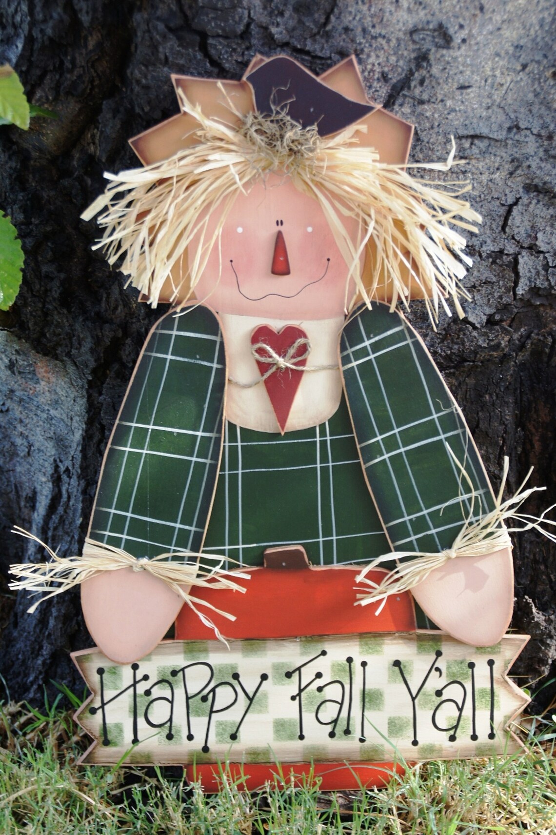 Happy Fall Y'all Scarecrow Wood Door or Wall Hanger - Etsy