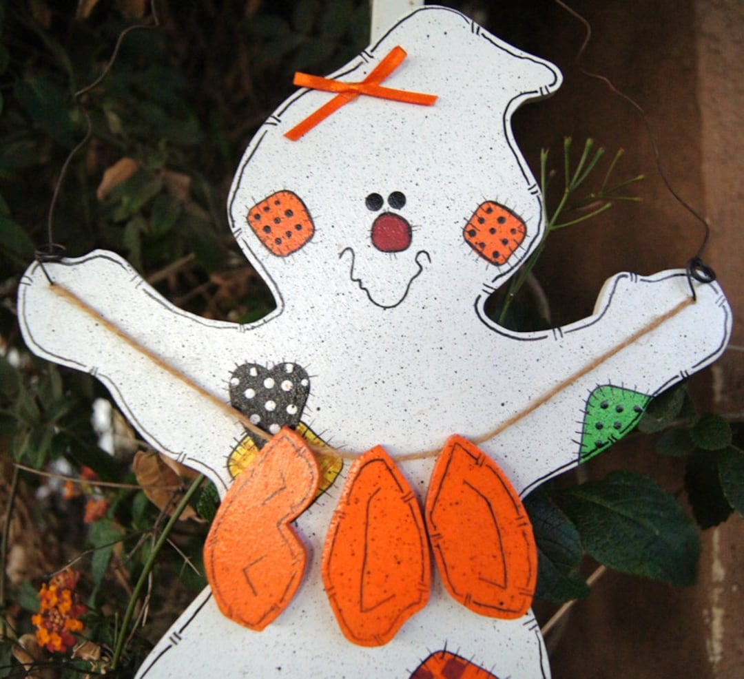 Halloween BOO Ghost Decoration - Wood Halloween Door or Wall Sign - Etsy