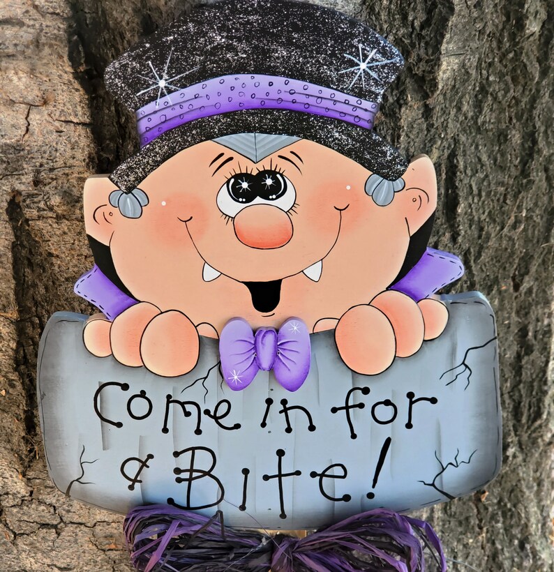 Count Dracula Wood Halloween Yard Stake Yard Art - Welcome Greeting ...