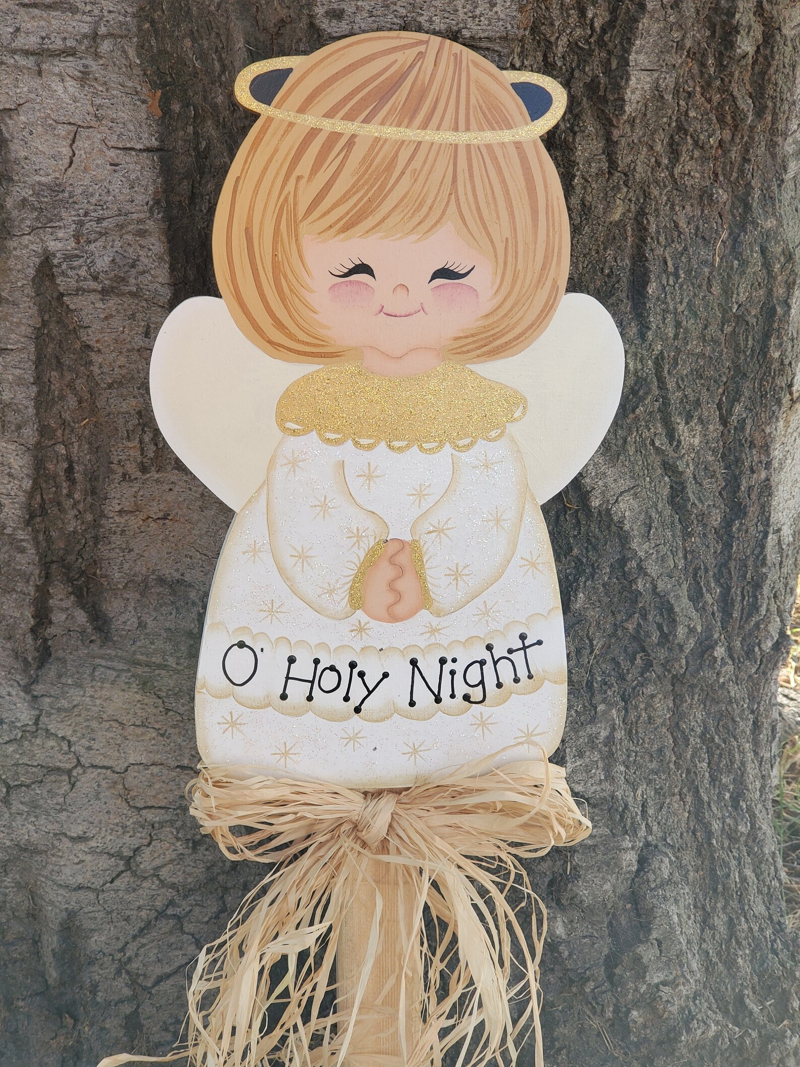 Angel Yard Stake Wood Yard Art Christmas Sign Decoration | Etsy
