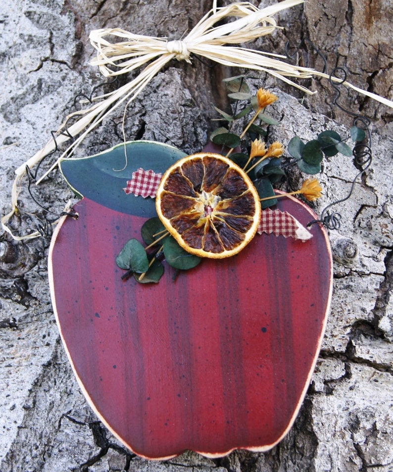 Apple Home Decoration- Fall Wood Decoration Sign - Wall or Door Hanging ...