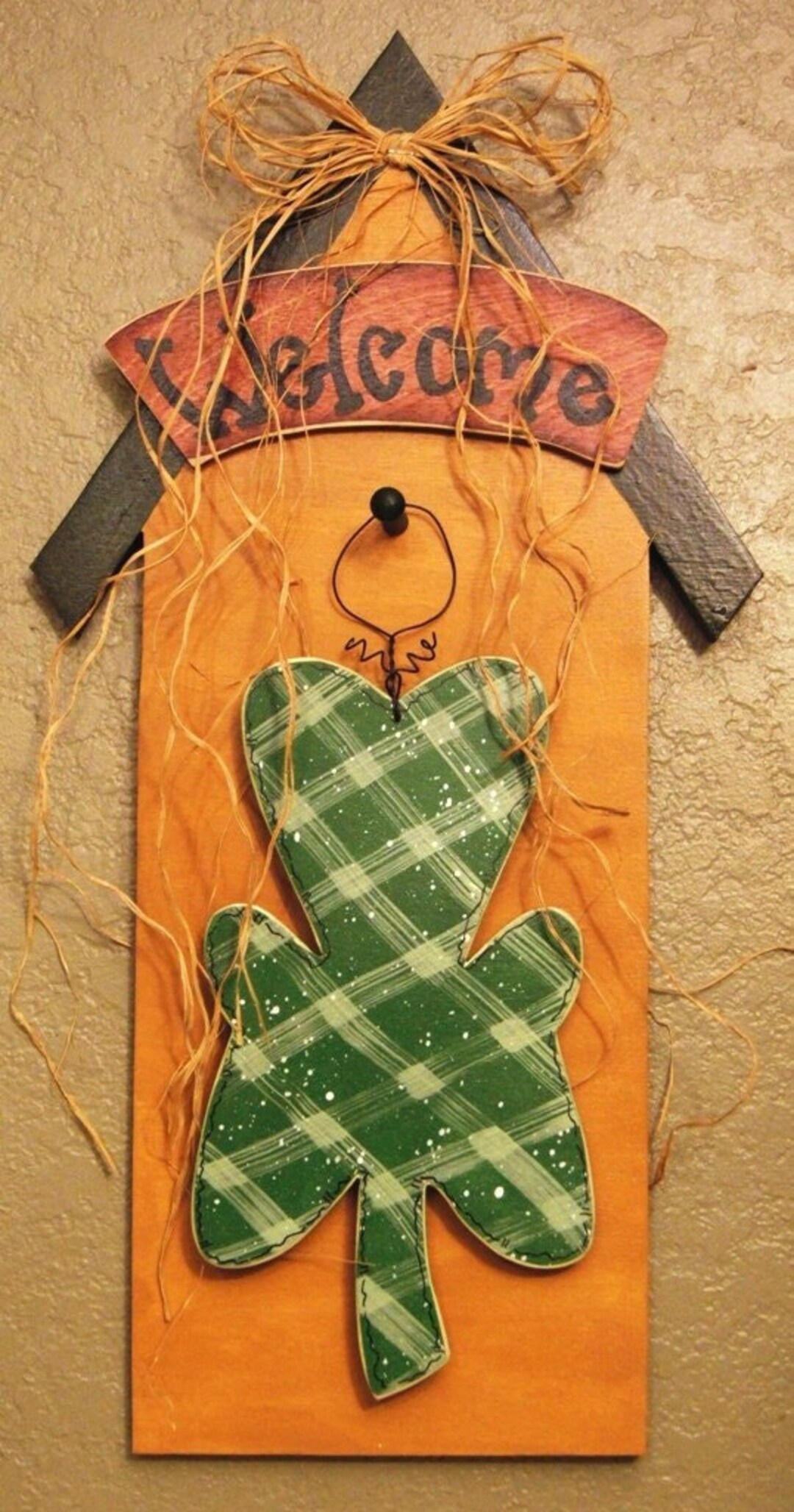 March - St Patrick Shamrock for "welcome to Our Home" Seasonal Wood ...