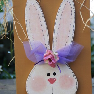 April - Easter Bunny for "welcome to Our Home" Seasonal Wood Sign ...
