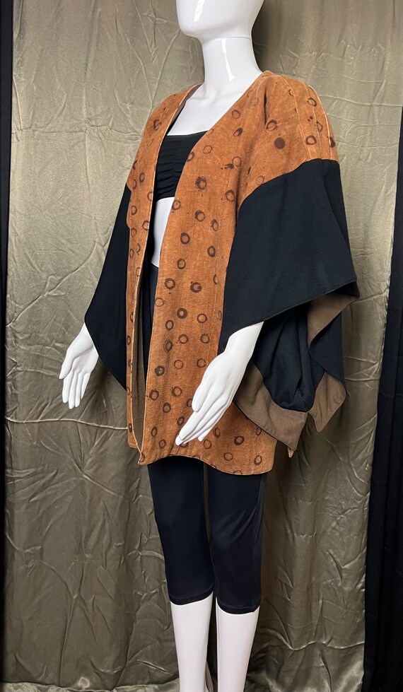 Vintage 90’s African Jaguar Spots Mud Cloth Kimono Ja… - Gem