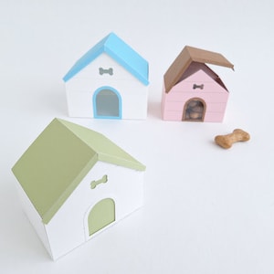 Dog House Treat Box/ Dog Kennel Favour Box / Wedding Favour / DIY Treat ...