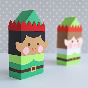 Elf Gift Box SVG: Christmas Treat Box, Advent Calendar (digital ...