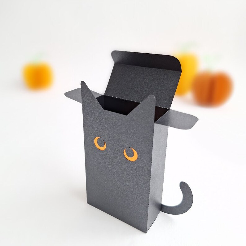 Halloween Cat Candy Box - Etsy