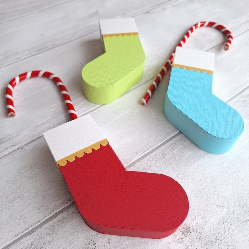 Christmas Stocking Gift Box SVG: DIY Tree Decoration (digital Download ...