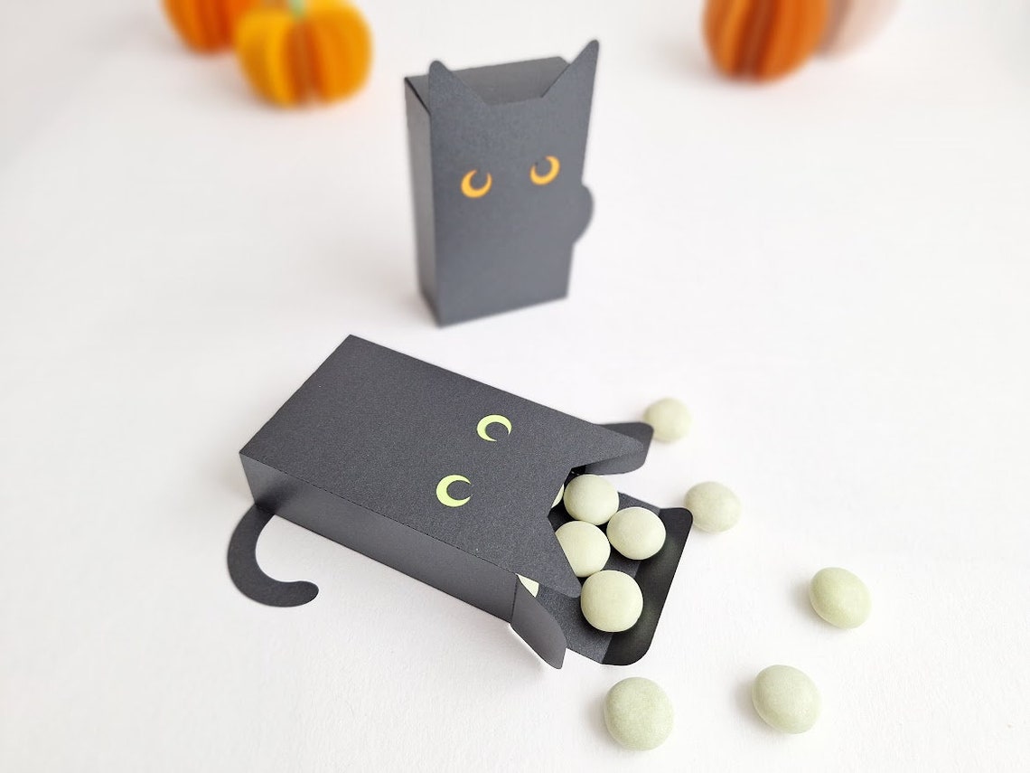 Halloween Cat Candy Box - Etsy