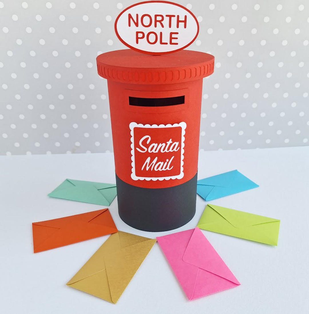 Santa Post Box/ Letters to Santa Box/ DIY Mail Box/ Santa Mail Box ...