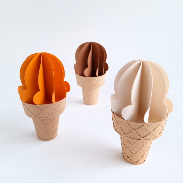 Ice Cream Cones Boxes SVG Cut File / Wedding Favour / DIY Treat Box ...