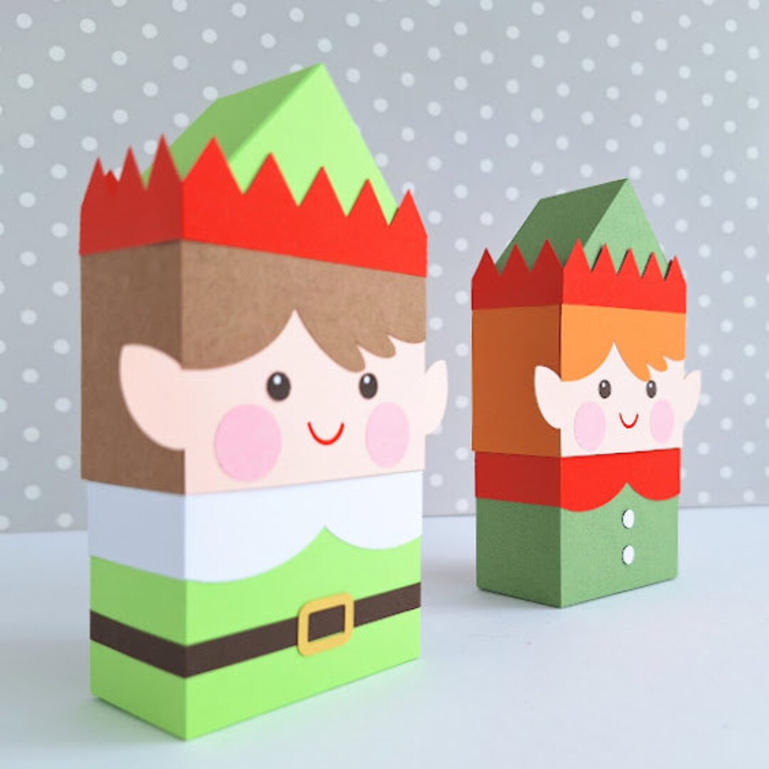 Elf Boy Treat Box SVG: Christmas Advent Calendar (digital Download) - Etsy