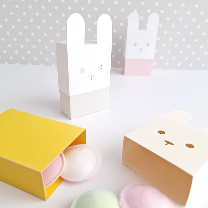 Bunny Rabbit Treat Box: DIY Paper Cut File (SVG) - Etsy