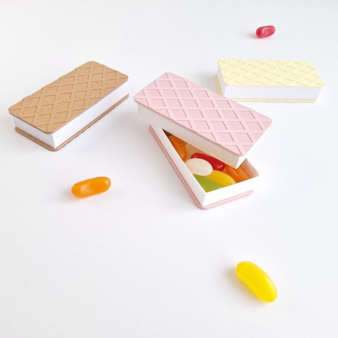 Wafer Ice Cream Boxes SVG Cut File / Wedding Favour / DIY - Etsy UK