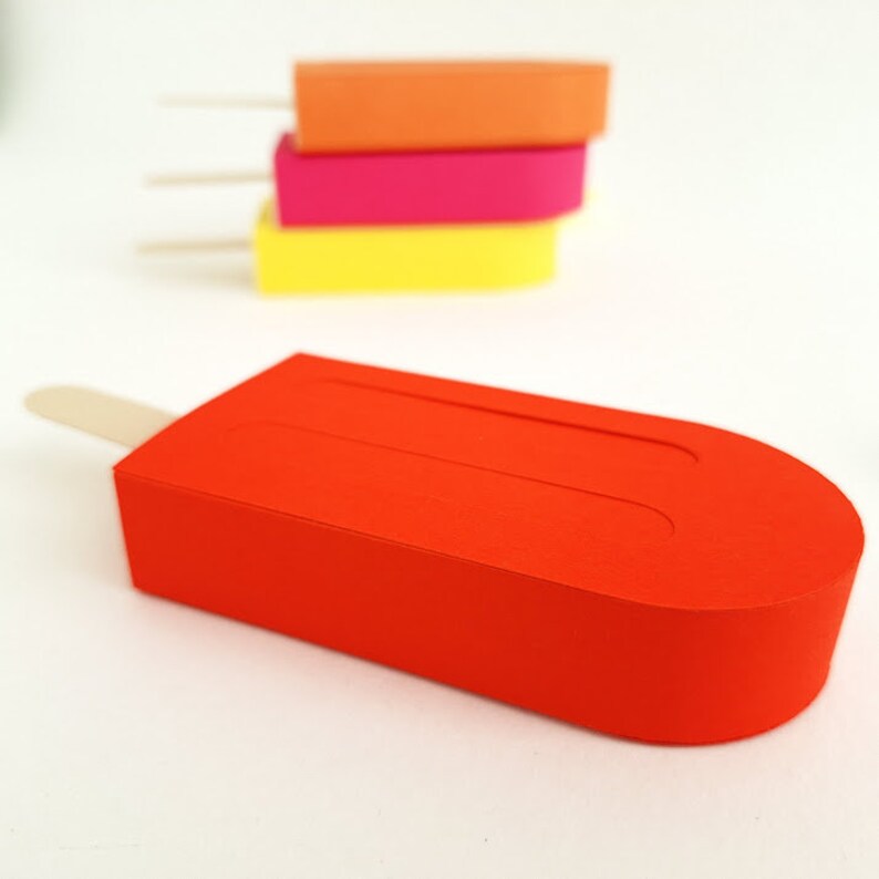Popsicle Ice Lolly /paper Container / Ice Cream Stick / DIY Gift Box ...